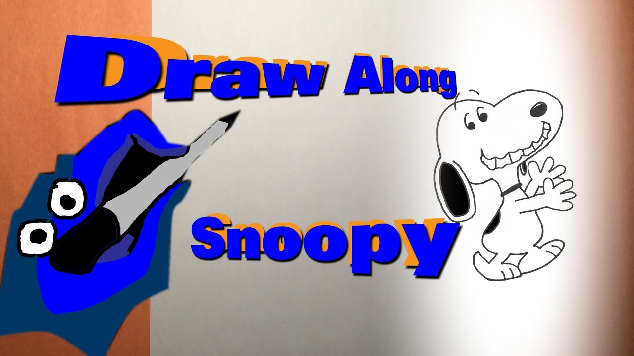 Draw Along Snoopy | Kid's Cartoons! - YouTube