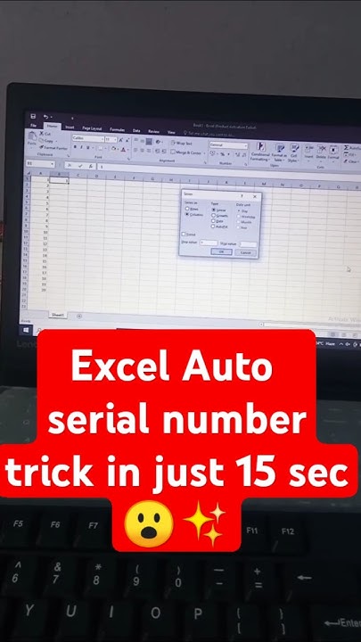 Serial number in excel||simple steps to add serial number in excel||#excel #shorts #trend # ...