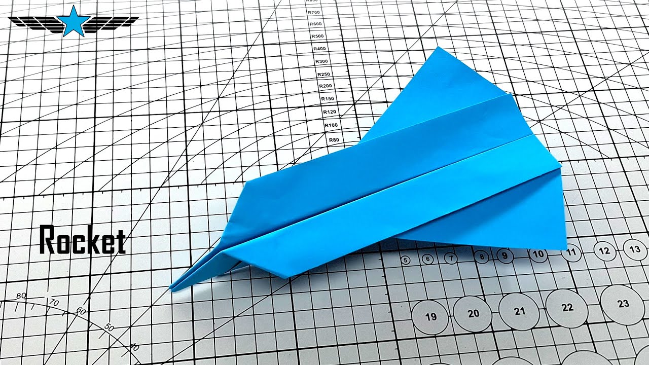 How to Fold a Far-Flying Rocket Paper Airplane in Minutes - YouTube