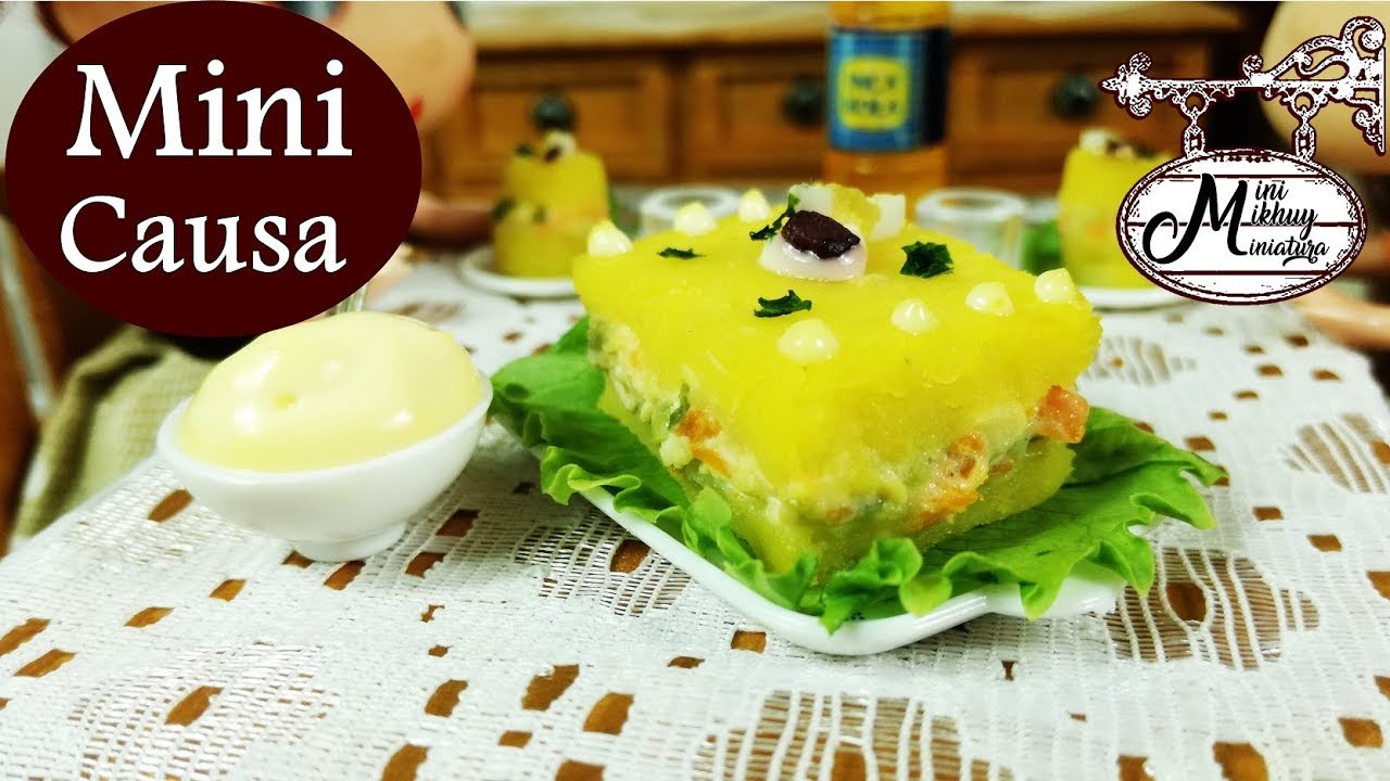 Mini comida peruana - (Causa de pollo) Receta peruana - mini food ...