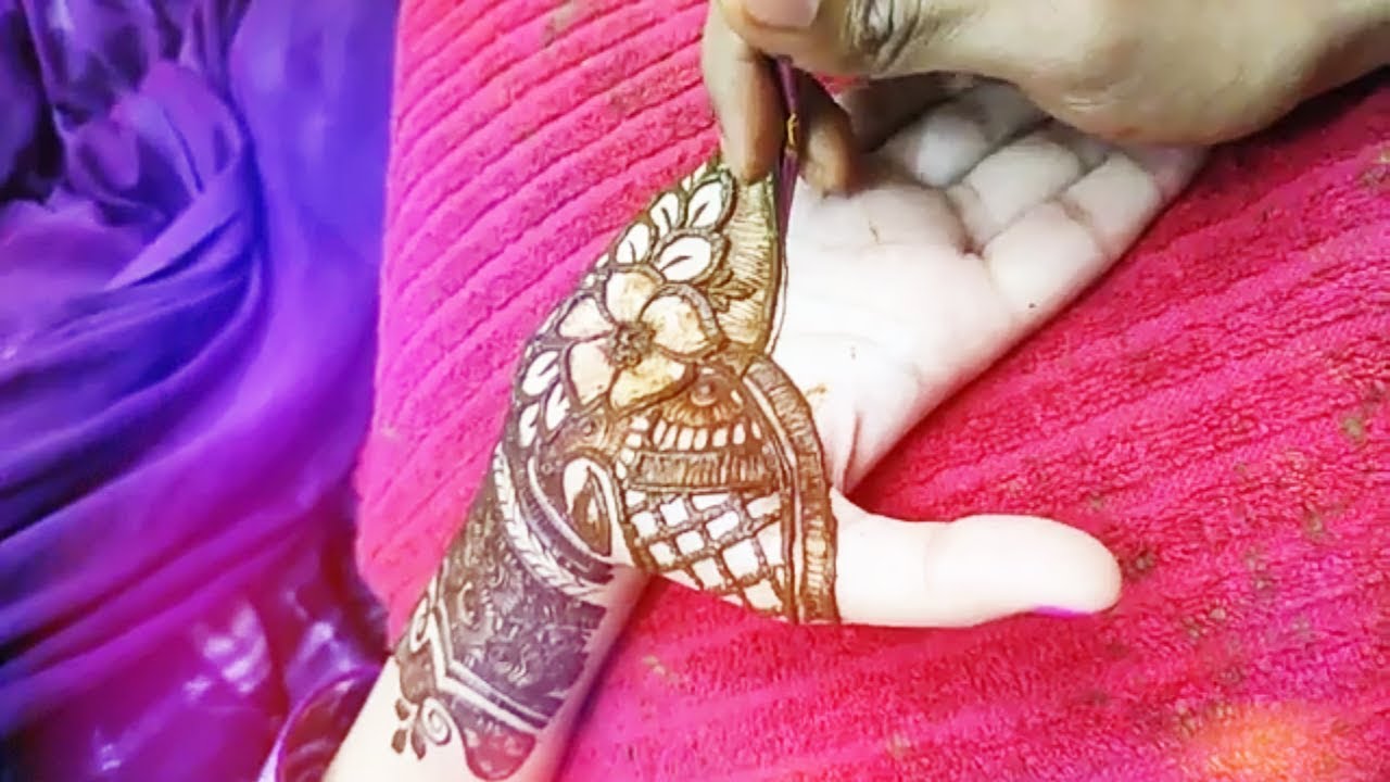 how to apply mehndi on hands for beginners || Mehndi Design Tutorial ...