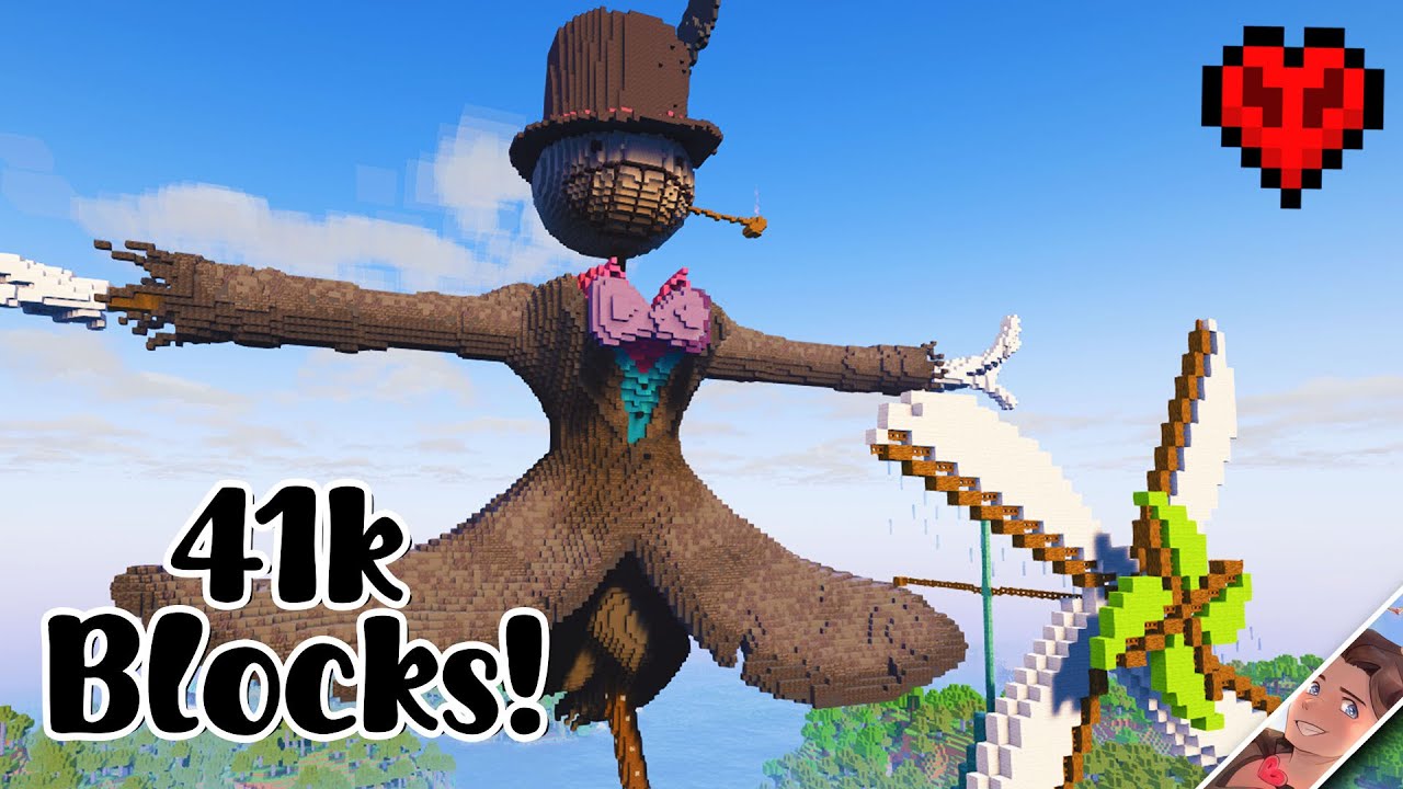 I built a MASSIVE Scarecrow in my 3 year Hardcore Minecraft World ...