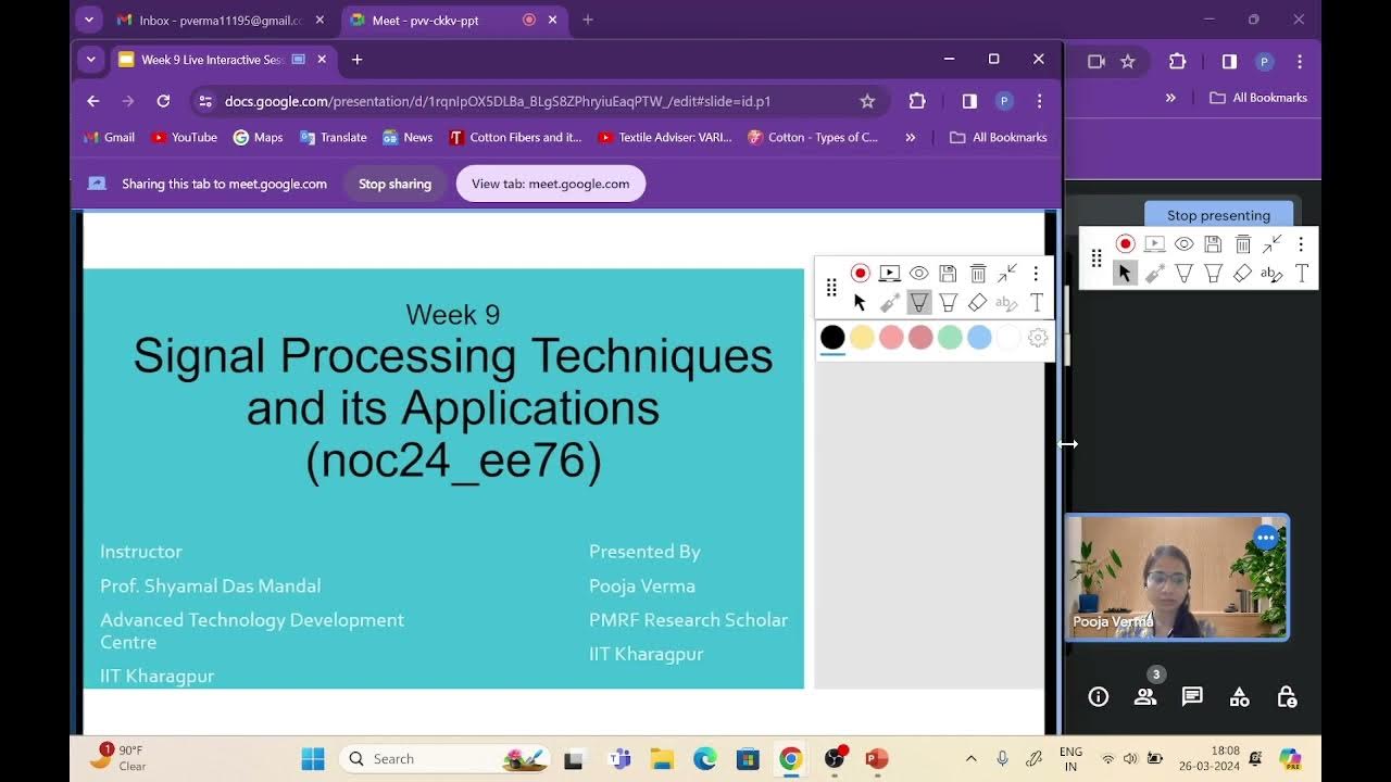 Live Interactive session on Signal Processing Techniques and its Applications (noc24_ee76) - YouTube