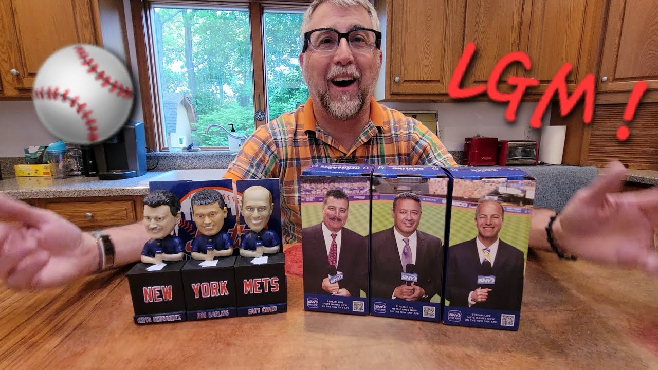 New York Mets Bobbleheads Keith Hernandez, Ron Darling and Gary Cohen ...