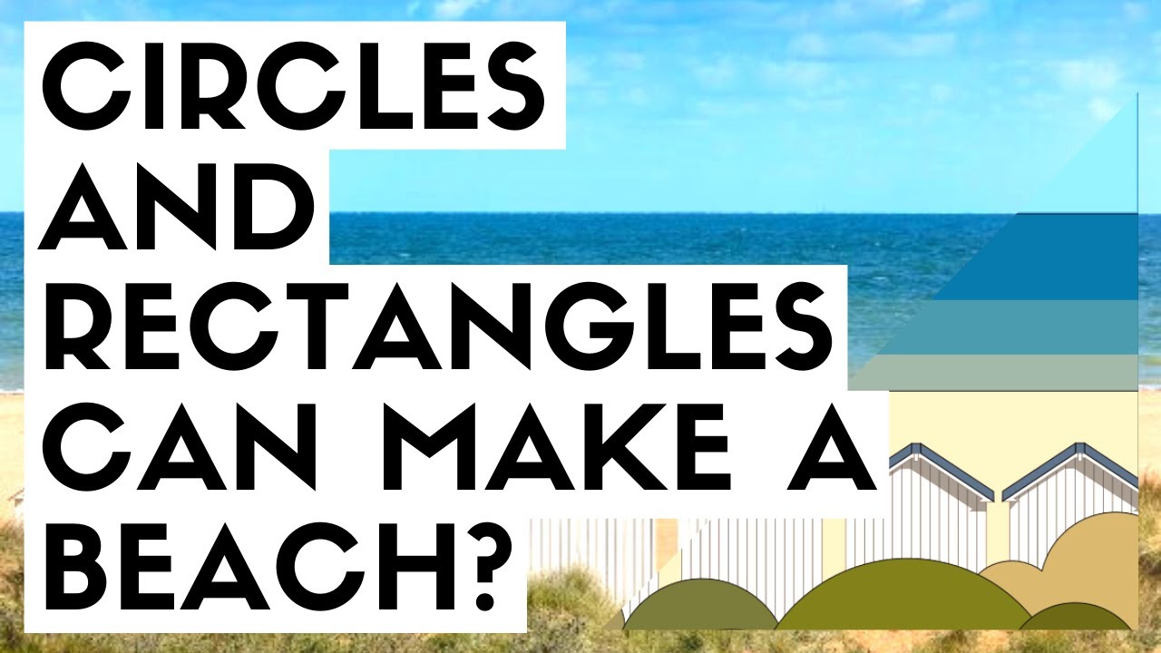 Drawing a beach with circles and rectangles using InkScape - YouTube