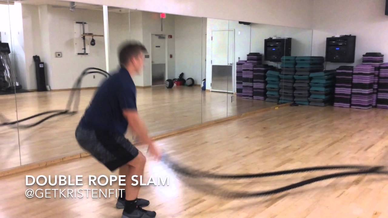 Double rope slams - YouTube
