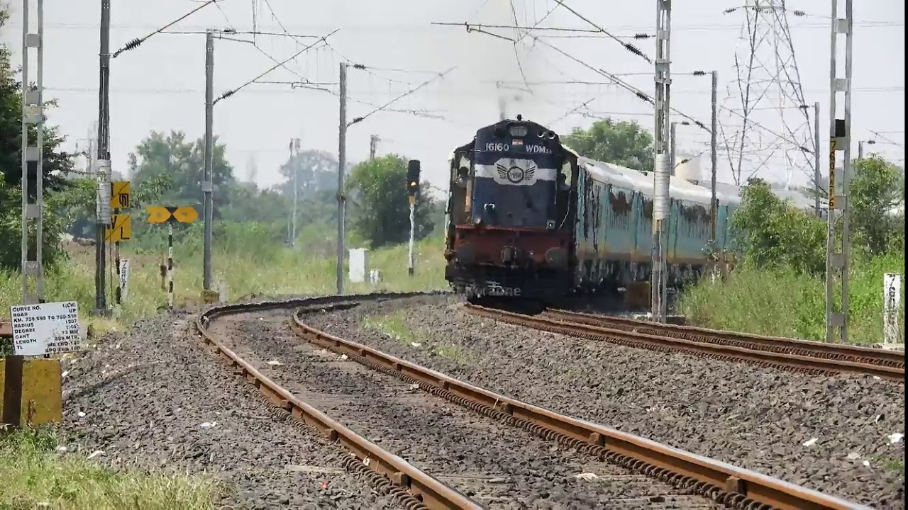 Inaugural Run of 19603 Ajmer Rameshwaram humsafar express behind Ratlam ...