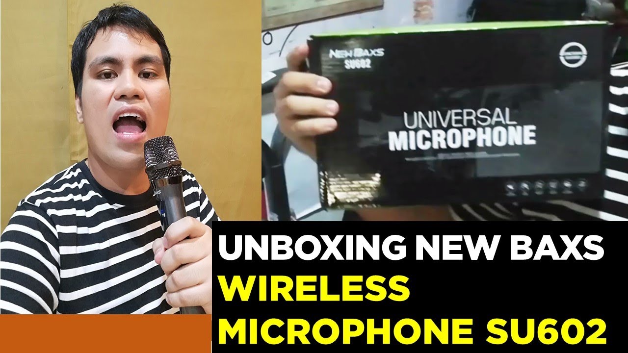NEW BAXS WIRELESS MICROPHONE SU602 UNBOXING AND OPERATION - YouTube