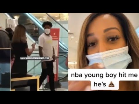 NBA Youngboy Stiff Arms Fake Female Fan After She Tried Taking Photos!