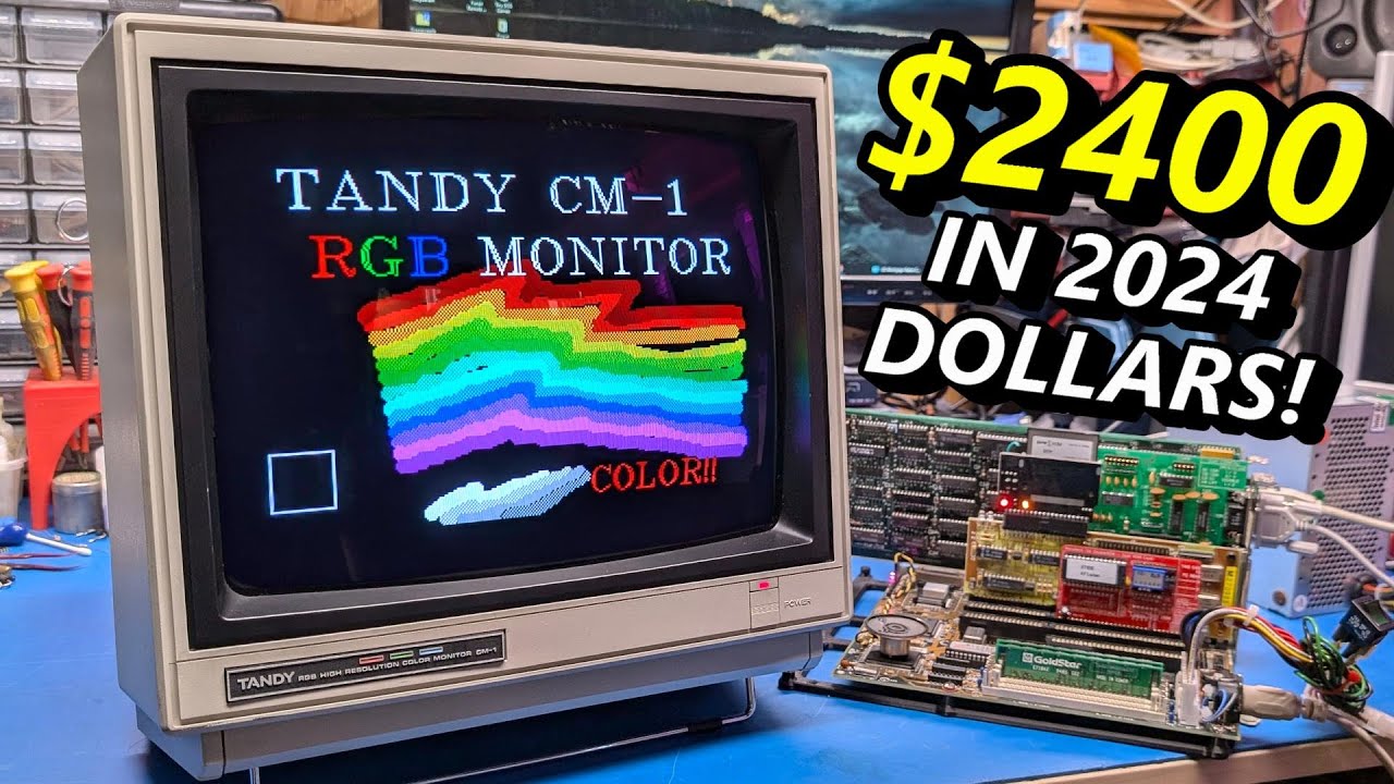 Tandy CM-1: A high-end 400 line monitor from 1984 - YouTube