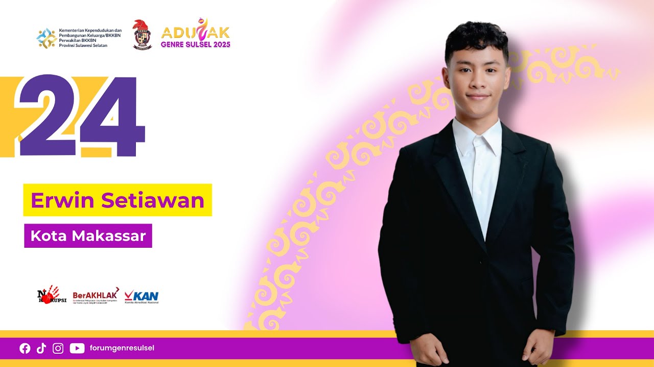 Erwin Setiawan - Kota Makassar - Finalis Duta Genre Sulawesi Selatan 2025 - YouTube