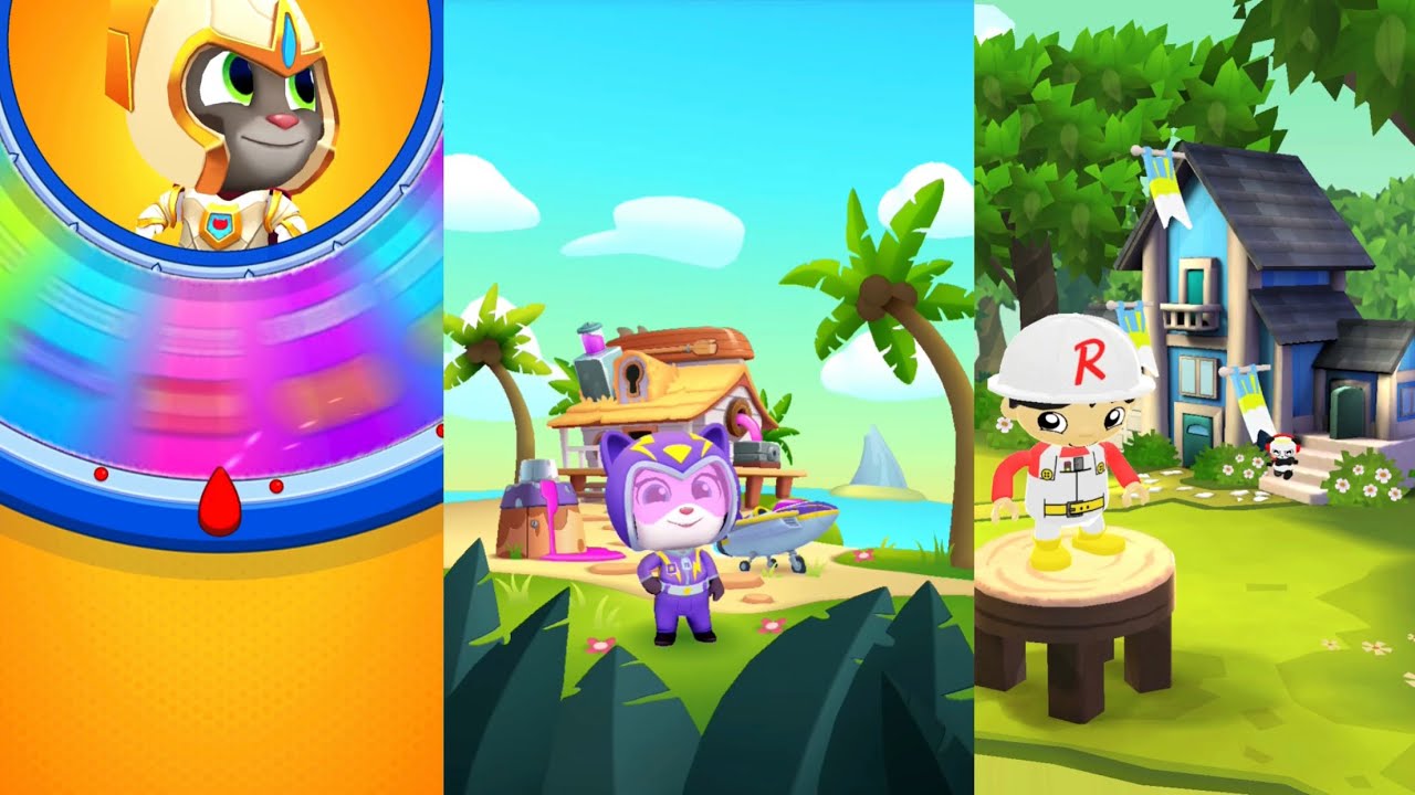 Talking Tom Hero Dash (Force Of Nature) vs Tom Fly Run vs Tag With Ryan ...