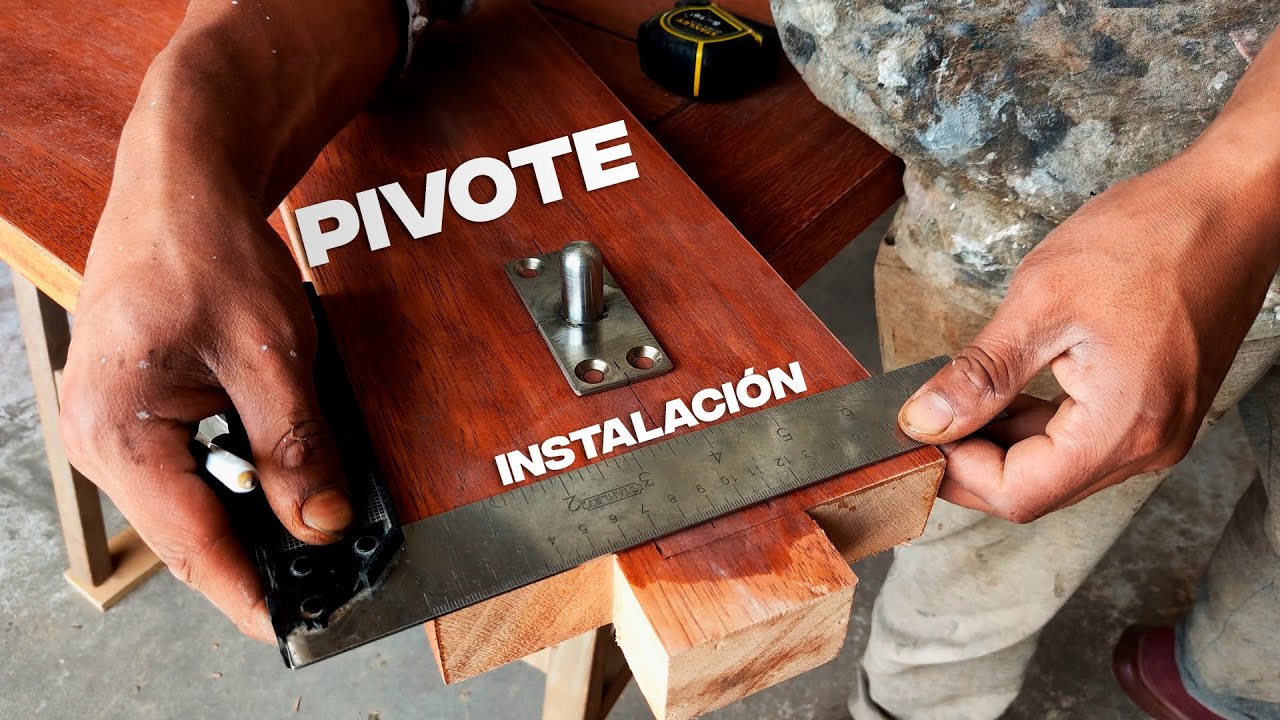 Como Instalar Pivote en Puerta de Madera - YouTube