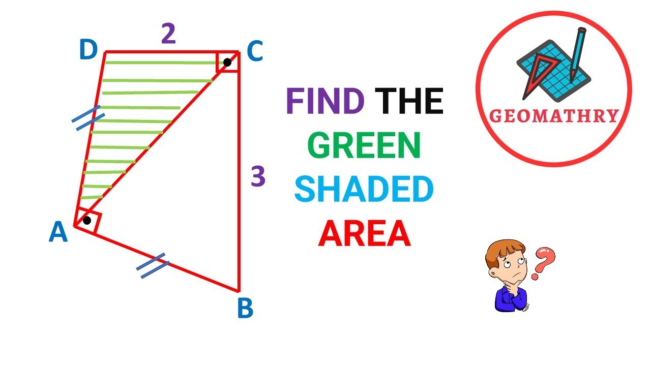 Find The Green Shaded Area | Improve your Geometry Skill - YouTube