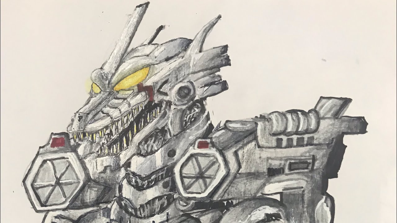 Kiryu Godzilla Drawing Art By Me) I Watched Godzilla Against