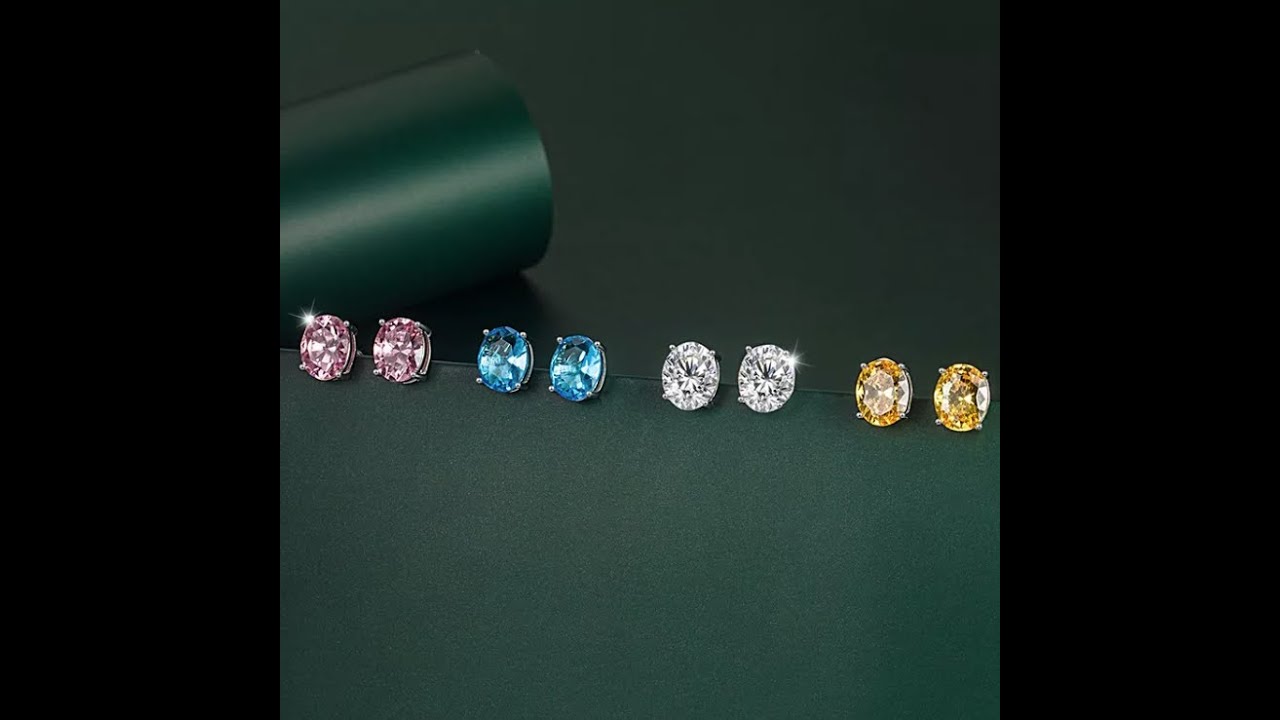 coloured diamond ear studs | mens ear studs | womens ear studs | stud ...