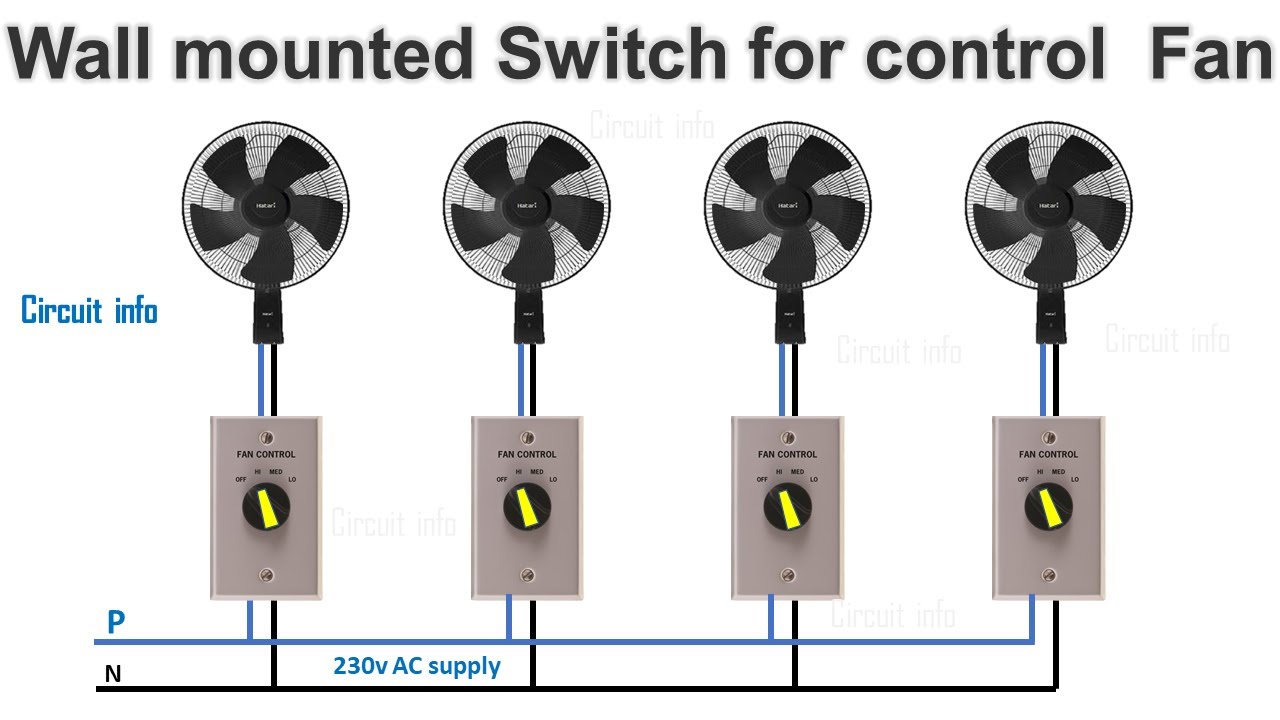 Wall mounted Switch for control Fan - YouTube