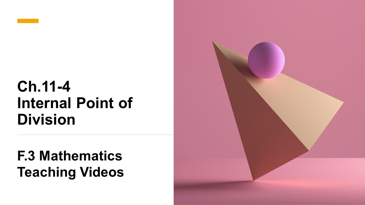 F.3 Maths Ch.11-4 Internal Point of Divison - YouTube
