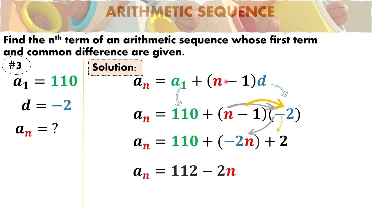 Find The Nth Term of an Arithmetic Sequence Given The First Term and Common Difference - YouTube