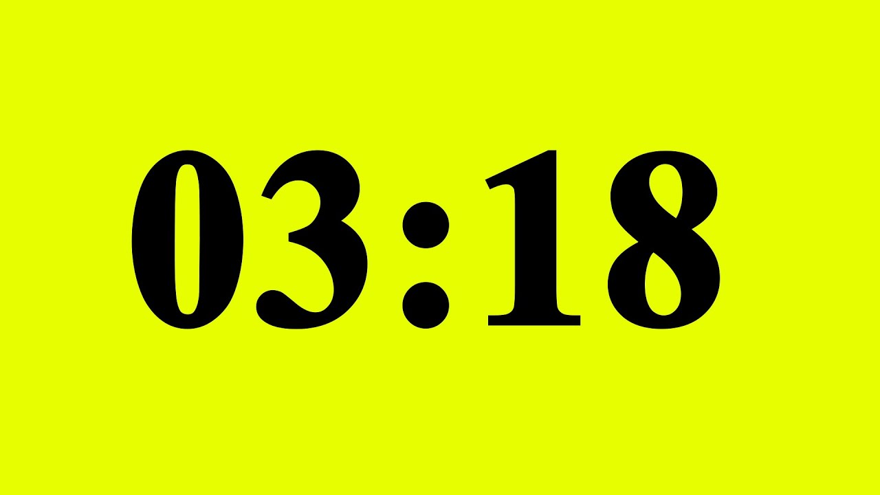 3 Minute 18 Second Timer - YouTube
