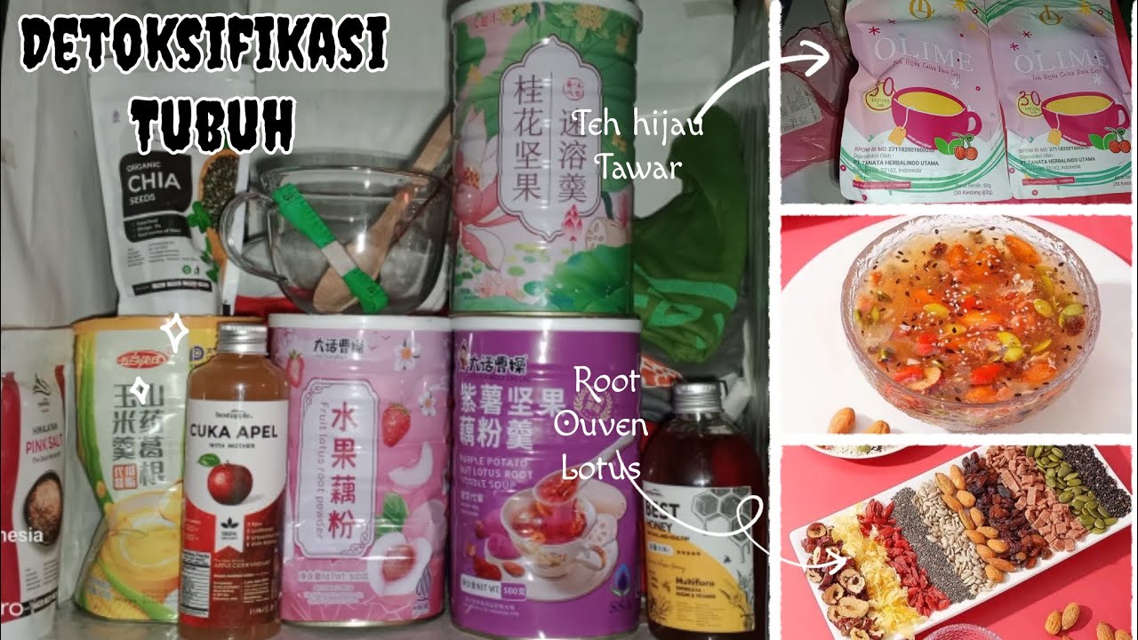 UNBOXING OUFEN LOTUS ROOT POWDER, TEH OLIME , CUKA APEL, MADU, GARAM ...