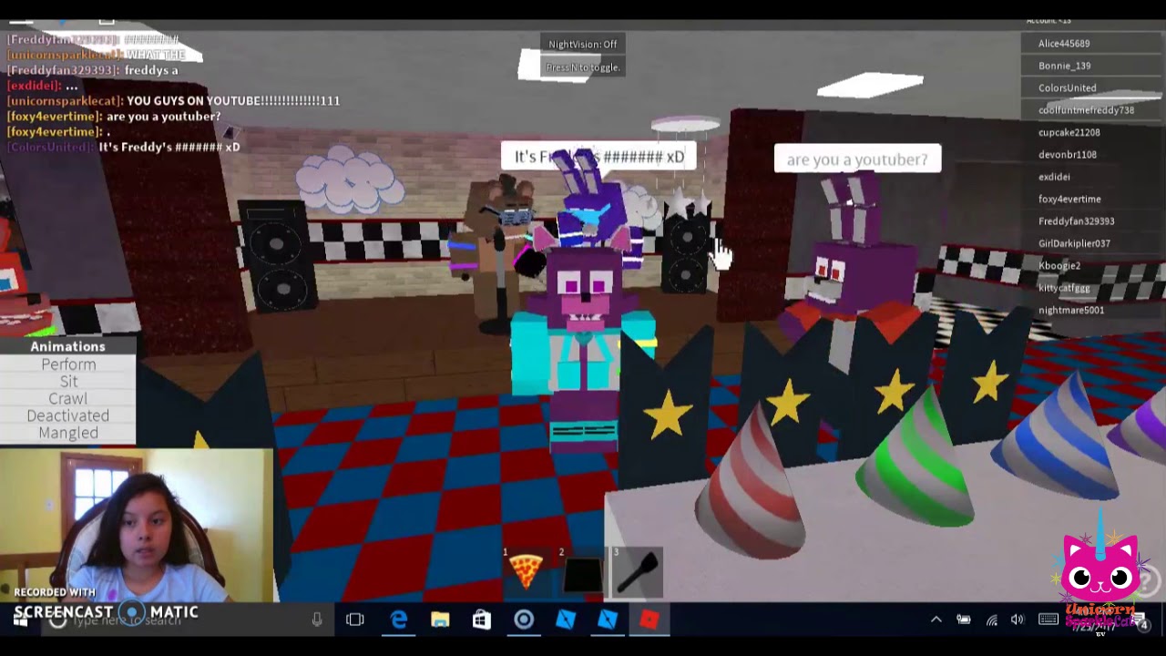Megan Plays FNaF RP on Roblox - YouTube