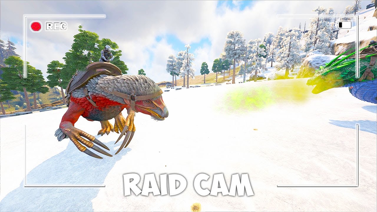 Ark Raid Cam - The Last Two Tribes On Center Battle For The Ice Cave ...