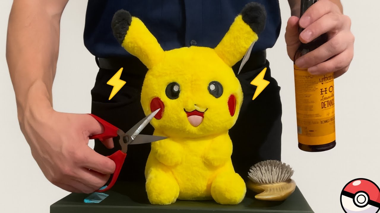 Relaxing ASMR Haircut for Pikachu 🪮Pokémon Grooming Roleplay - YouTube