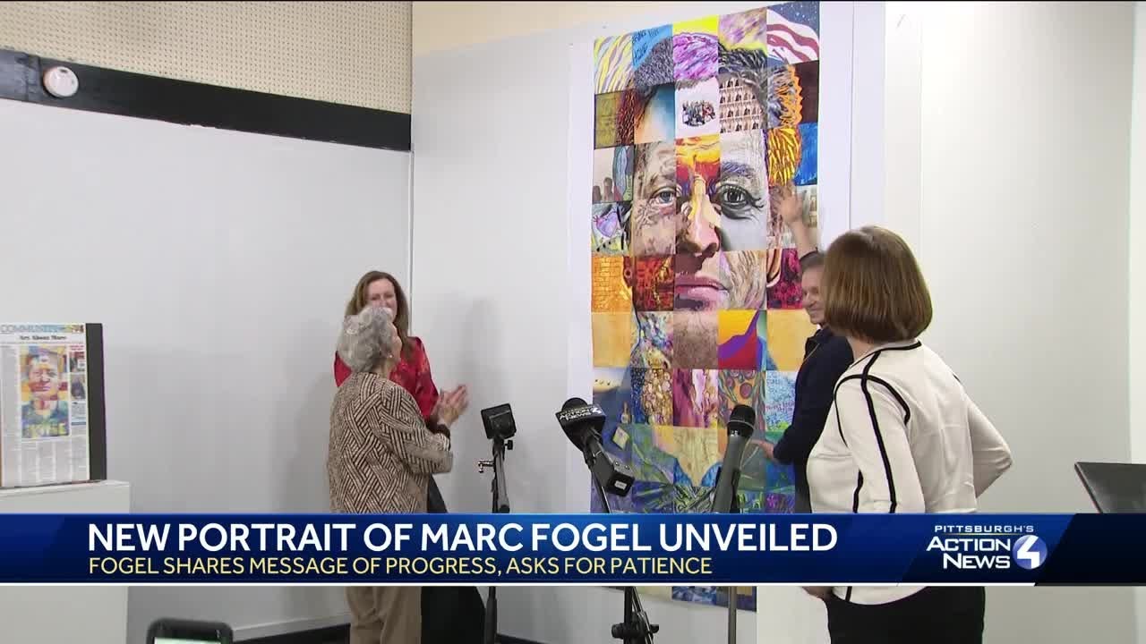 Collaborative portrait of Marc Fogel unveiled in Butler - YouTube