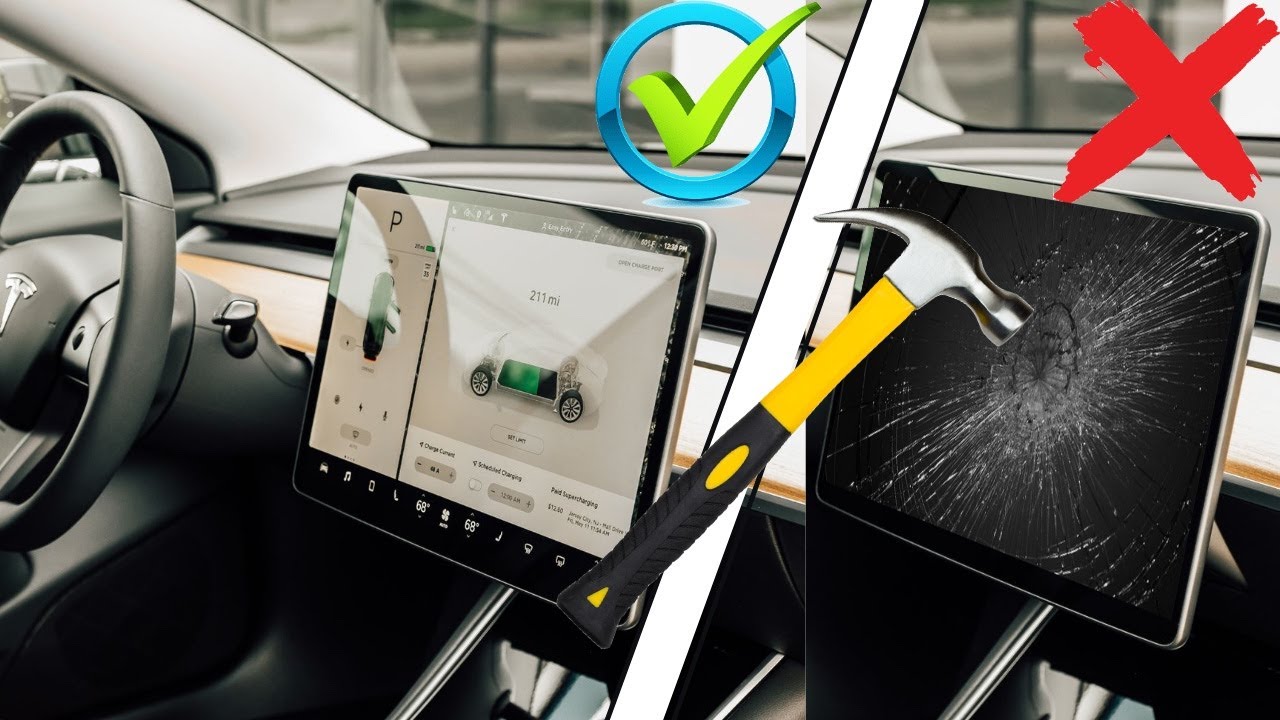 Smashed Tesla Screen While Driving | Will Tesla Survive After ? - YouTube