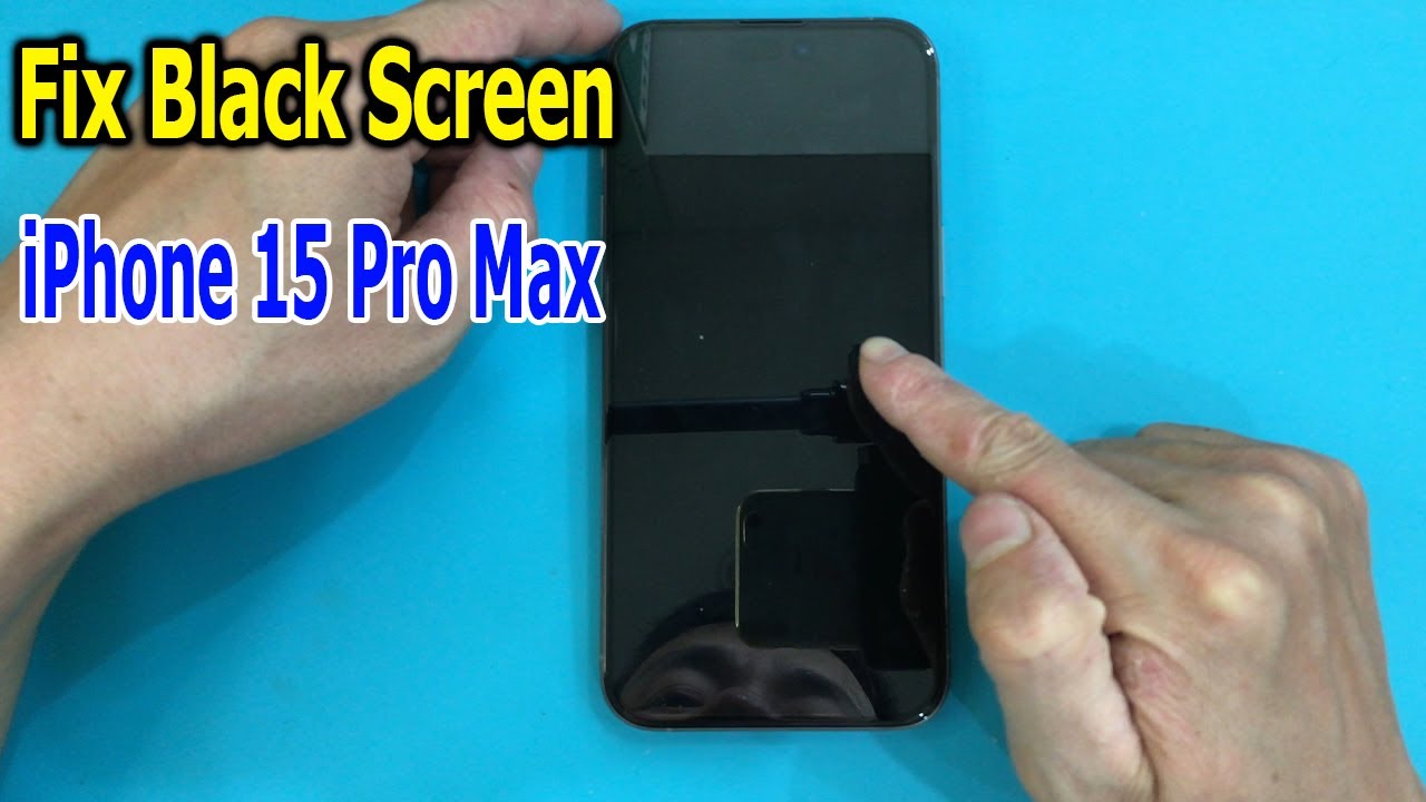 How to fix black screen on iPhone 15 Pro Max - YouTube