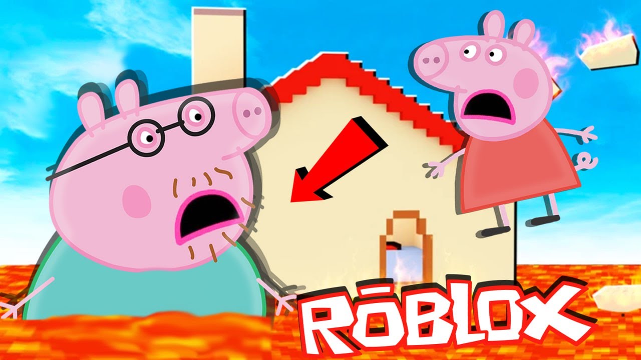 Peppa Pig JUEGA El suelo es LAVA en Roblox! 🔥🏠 - YouTube