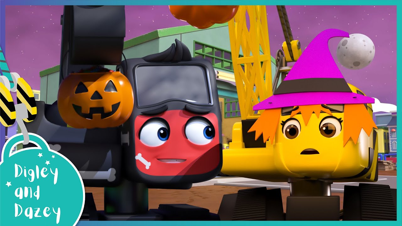 🚧 Haunted House Mystery 🚜 | Digley and Dazey | Kids Construction Truck ...