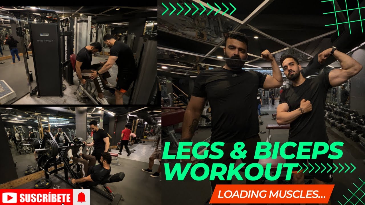 Quick legs & biceps workout | insane pump | building muscle - YouTube