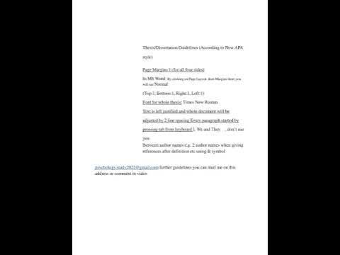 APA 2023 New format thesis/dissertation: Introduction part 1 - YouTube