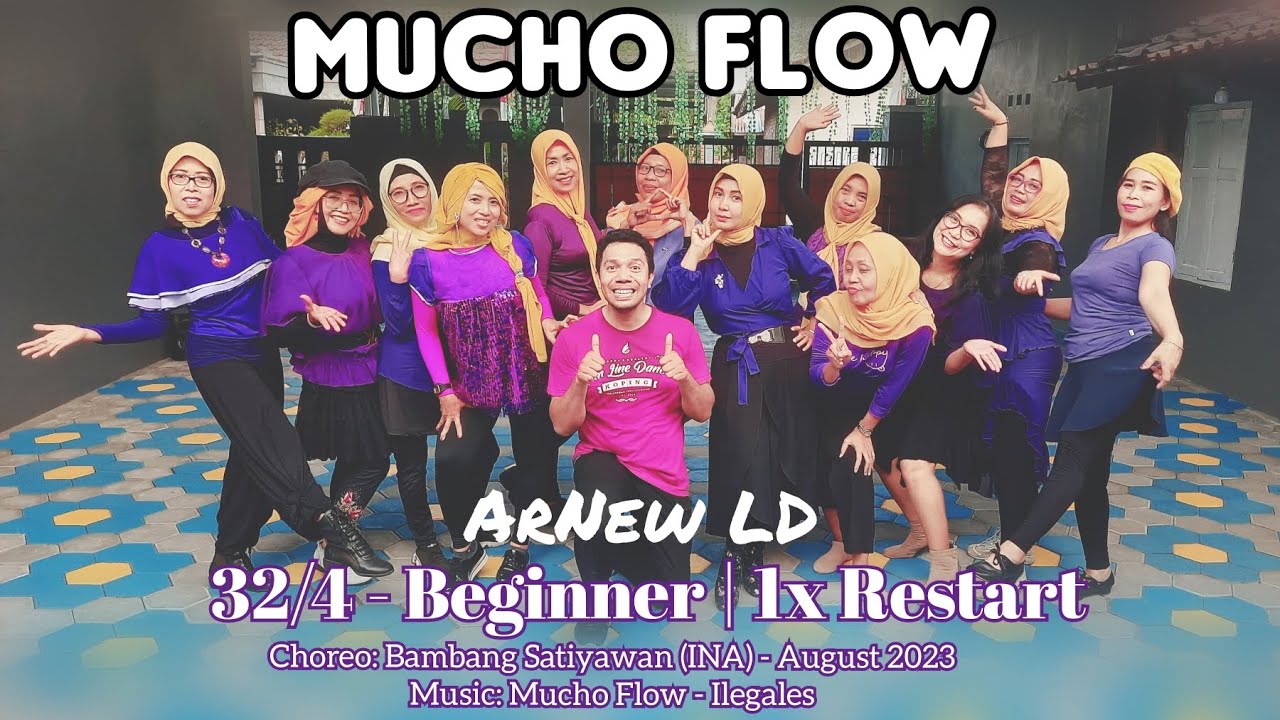 Mucho Flow Line Dance | Beginner | Bambang Satiyawan (INA) - August ...