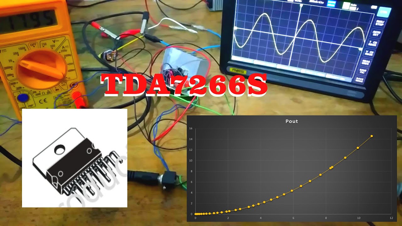 TDA7266S || REVIEW, TEST Y TIPS (¿Entre más voltaje más potencia da el ...