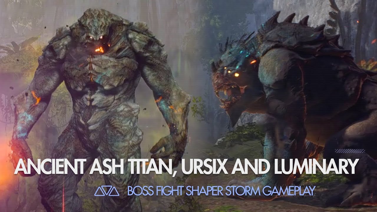 Ancient Ash Titan, Ursix and Luminary - Boss Fights | Anthem (Open Demo ...