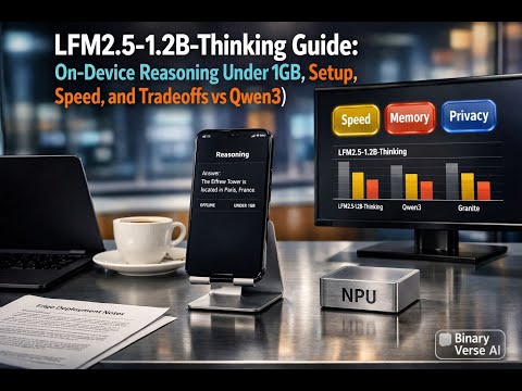LFM2.5 1.2B Thinking Guide: On Device Reasoning Under 1GB, Setup, Speed, And Real Tradeoffs vs Qwen3