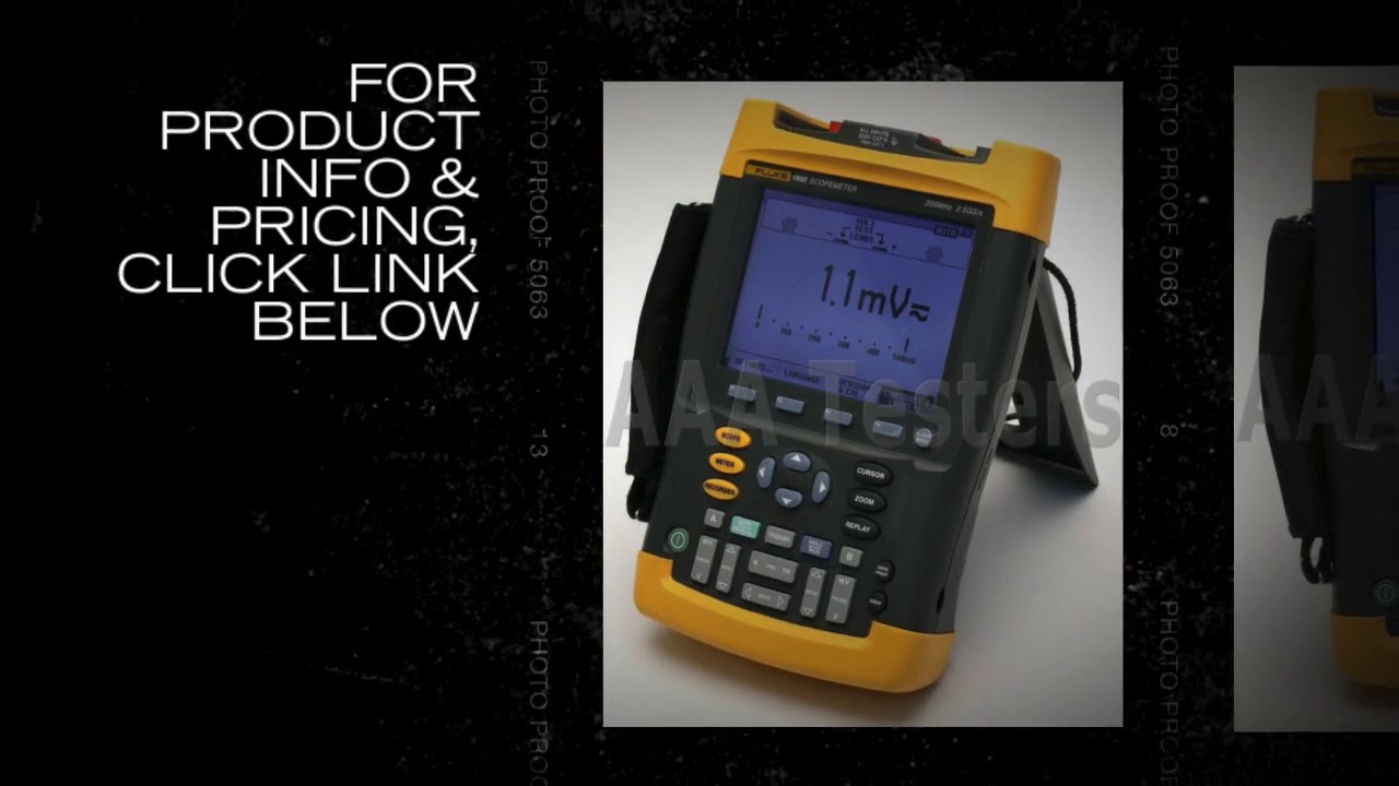 Fluke 199B ScopeMeter 200 MHz Oscilloscope 199 - YouTube