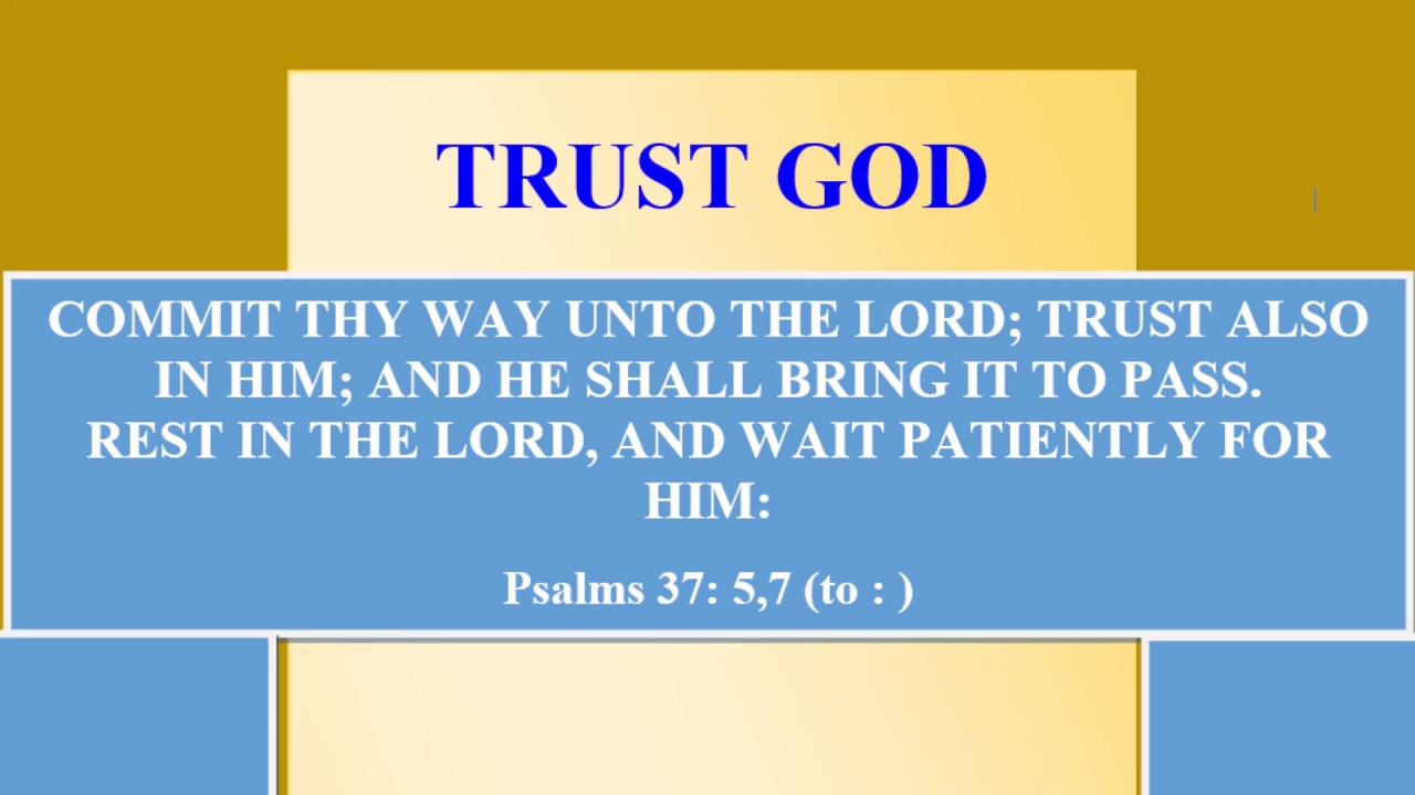 Trust God: A Biblical poem by Ken G Cooper - YouTube