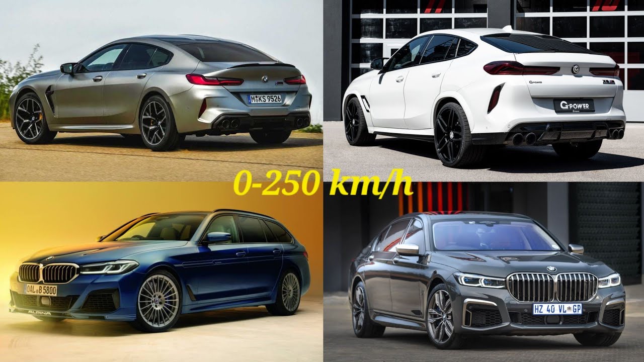 Acceleration battle 0-250 kmh - M8 Comp GC vs X6M Comp G-Power vs B5 ...