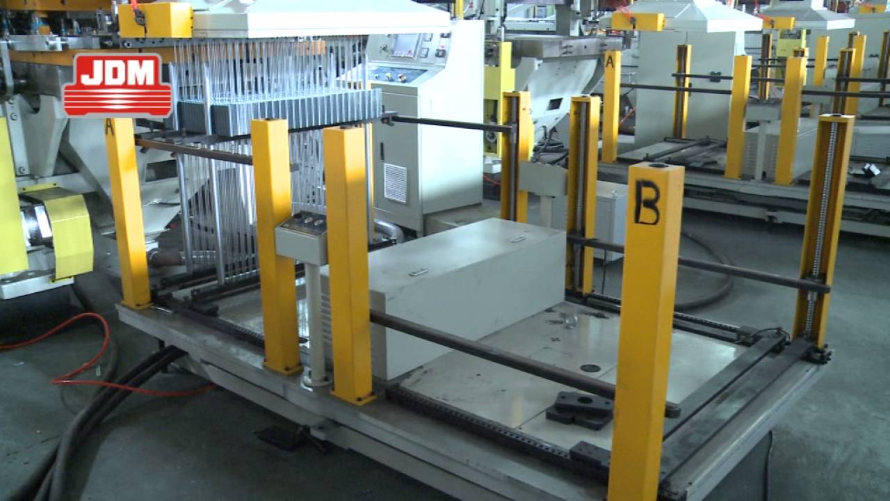 JDM jingda GC125H Fin Press Line - YouTube