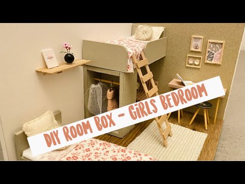 DIY Miniature - Easy cardboard roombox #miniature #diy - YouTube