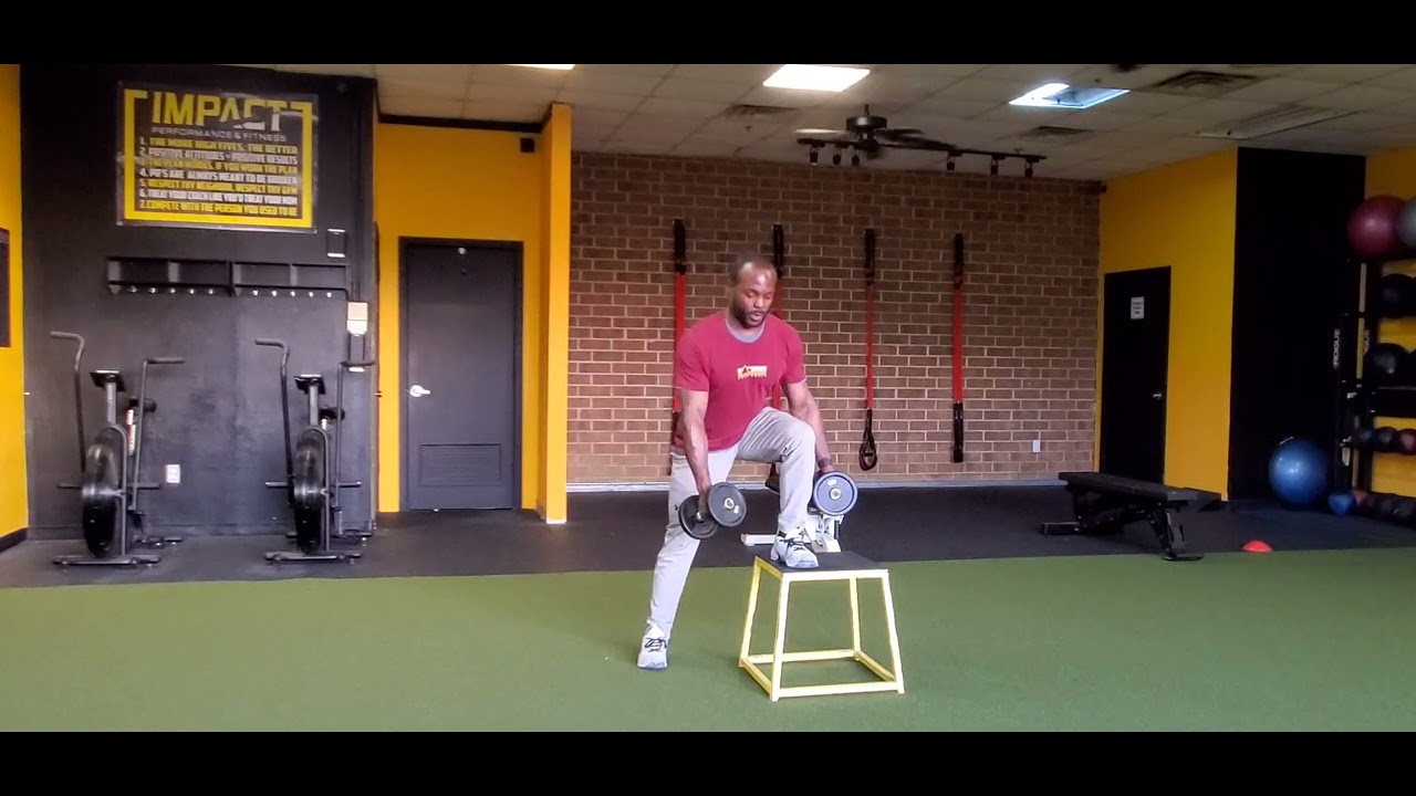 DB Lateral Step Up w: Slow Eccentric - YouTube