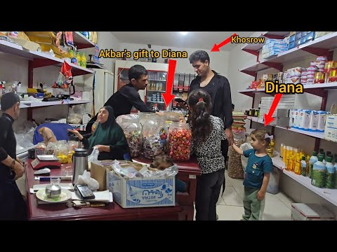 Buying Khosrow and Diana from Akbar's shop and Akbar giving Diana a gift♥. 