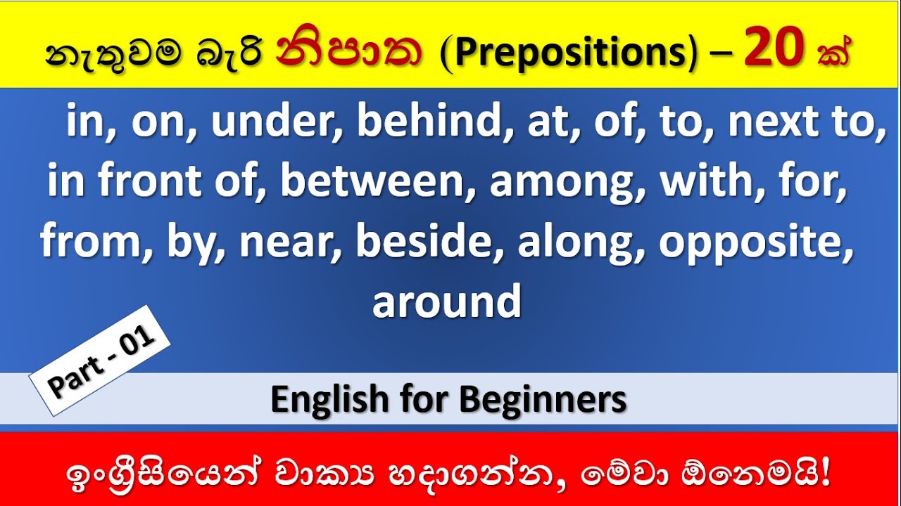 English for Beginners | Prepositions - YouTube