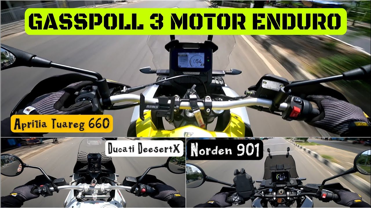 TEST-RIDE BARBAR APRILIA TUAREG 660, DUCATI DESSERT X 800 & NORDEN 901 ...