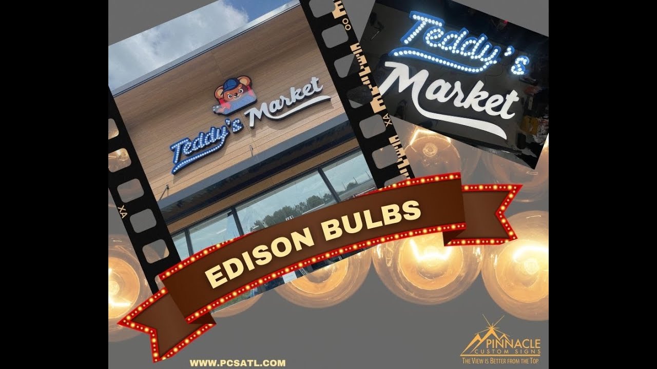 Bringing Teddy's Market to Life: Stunning Edison Bulb Signage by ...