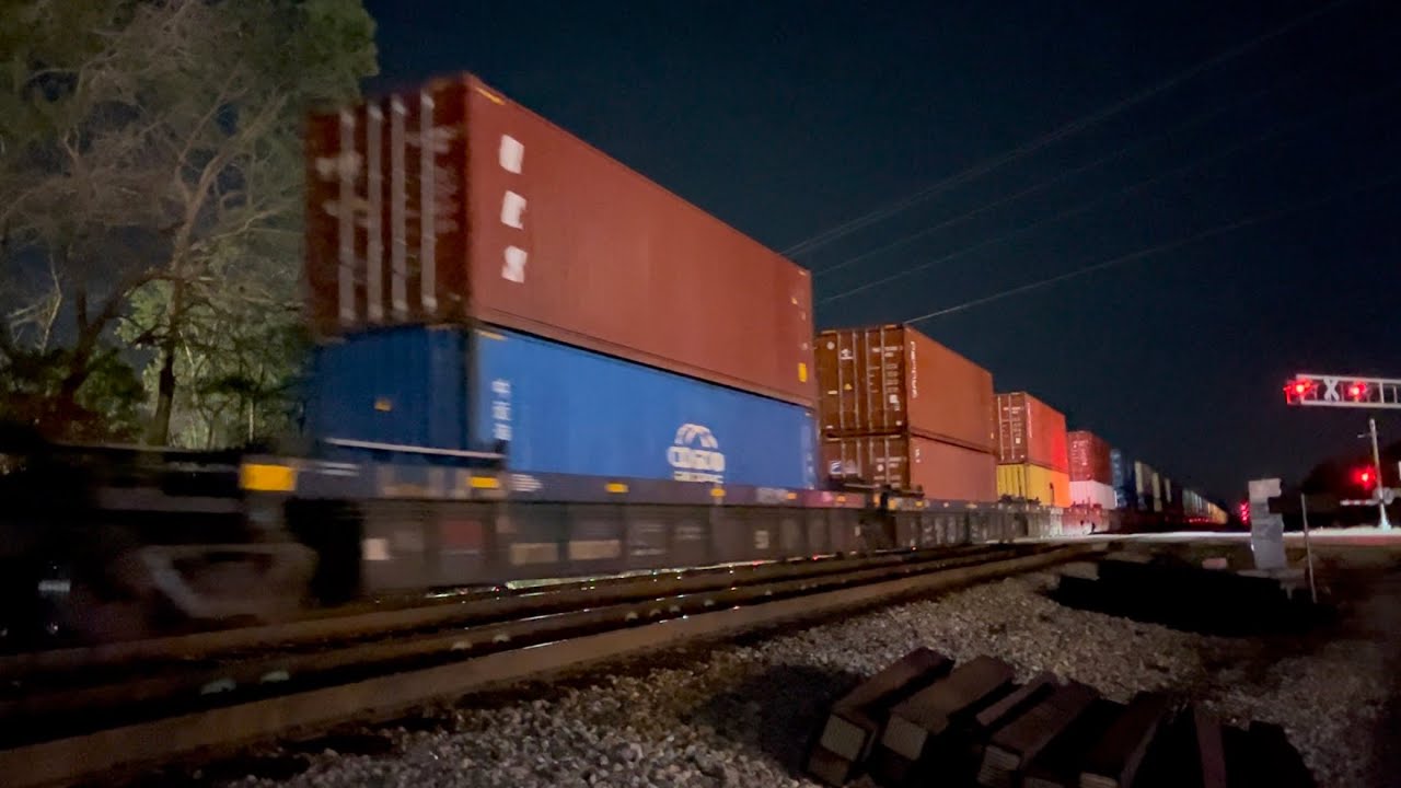 CSX 3002 Leads CSX I138-28 NB Intermodal Train Following Slowly Behind ...